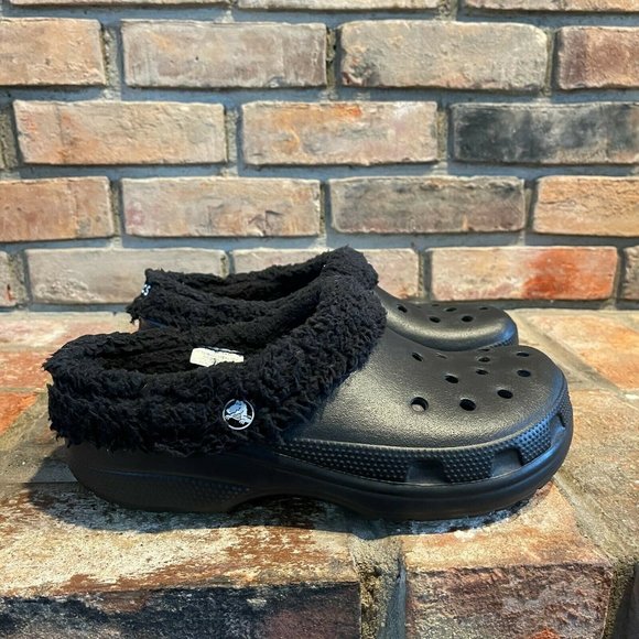 CROCS | Shoes | Crocs Mens Round Toe Slip On Rubber Black Casual Clog ...
